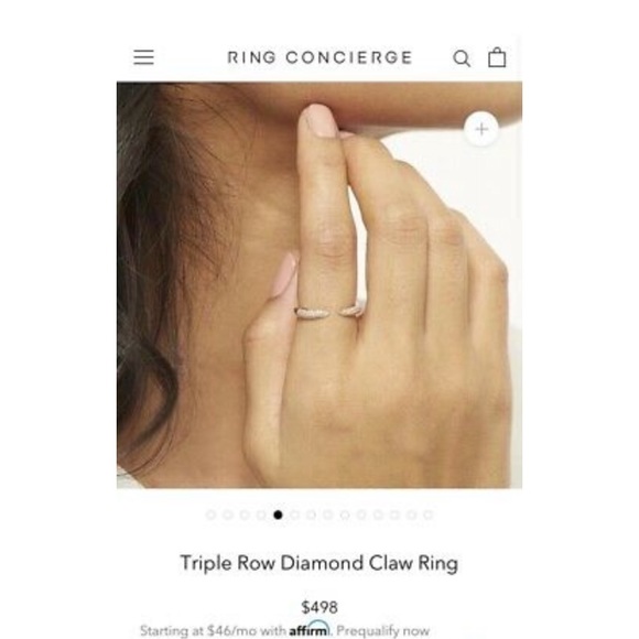 Ring Concierge | Jewelry | Ring Concierge Claw Pave Diamond Ring | Poshmark